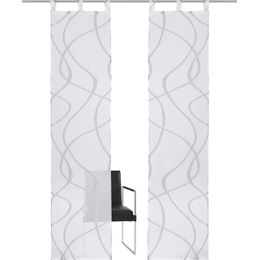 Schiebegardine OTTO HOME, B:57cm H:145cm, grau, Polyester, Polyester, Wohnzimmer, Gardinen, "Bene", Inkl. Beschwerungsstange, transparent, glatt,
