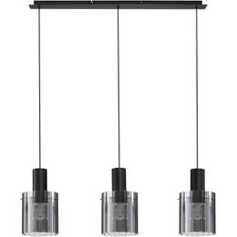 NOVA LUCE Pendelleuchte "MIRBI", 4, H: 120cm, 1 Stk.schwarz, rauch, Esszimmer, Leuchten