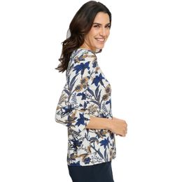 Heine Damen Print-Shirt, Natur, Gr. 38, 3/4 Arm Shirts, Material: Viskose