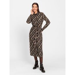 Heine Damen Druckkleid, Braun, Gr. 40, Druckkleider, Material: Viskose