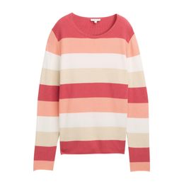 Tom Tailor Sweater female size XL Beige / Rose / Red / White