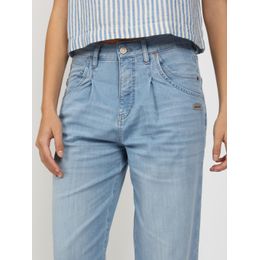 Gang Damen High-waist-Jeans "94IVY"summer sky blau, Gr. 32, Denim/Jeans, Obermaterial: 88% Baumwolle, 9% Elastomultiester, 3% Lyocell, Jeans, mit