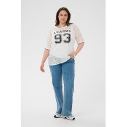 Kaffe curve T-Shirt kurzarm KCbella Loose fit in Chalk | Gr.: M