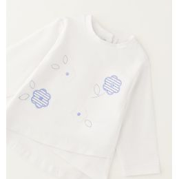 MINIBANDA M&auml;dchen T-Shirt "BABY GIRL SWEATER", wei&szlig;, Gr. 68, 95% Baumwolle, 5% Elasthan, Shirts
