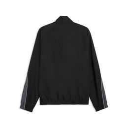 Puma Herren Trainingsjacke "SPORT RELAXED WOVEN TRACK JACKET"Puma schwarz, Gr. S, bedruckt, Obermaterial: 100% Polyamid, Jacken, mit Stehkragen,