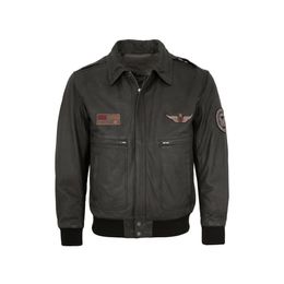 Maddox Fliegerlederjacke Lammnubuk in Schwarz | Gr.: 52