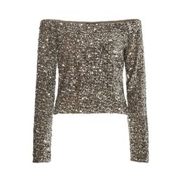 Pieces Blouse 'PCKam' female size XS Dark brown / Silver