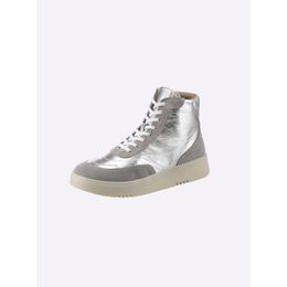 Andrea Conti Damen Sneaker, Silberfarben, Gr. 36, Sneakers & Schn&uuml;rer, Material: Rindsleder
