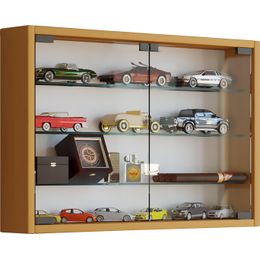 Wandregal Vcm, B:60cm T:10cm, braun, Wohnzimmer, Regale, "H&auml;ngevitrine Wandvitrine Sammel Deko Mandosa M"