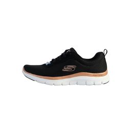 Skechers Active Flow-Sneaker aus Leder Schwarz | Gr.: 36