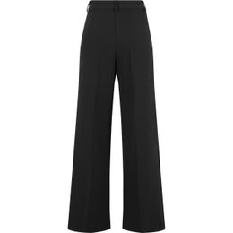 Urban Classics Damen Stoffhose "Urban Classics Ladies Wide Leg Trousers", schwarz, Gr. 29, unifarben, 94% Polyester, 6% Elasthan, Hosen