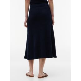 Tommy Hilfiger Damen Strickrock "CO CABLE FINE GG F&F SKIRT", blau, Gr. L, unifarben, Strick, Obermaterial: 78% Baumwolle, 22% Polyamid, R&ouml;cke,