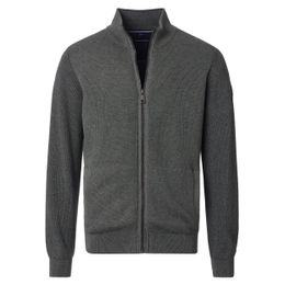 Casamoda Herren Strickjacke "Casamoda Strickjacke uni", grau, Gr. XXL, 100% Baumwolle, Strickjacken