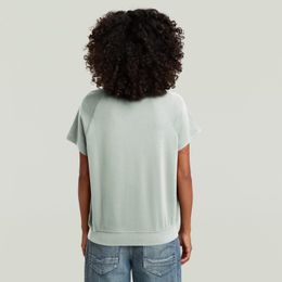 G-Star Raw G-STAR Damen T-Shirt "Raglan", gr&uuml;n, Gr. XS, unifarben, Single Jersey, Obermaterial: 100% Baumwolle, Shirts, Rundhalsform, mit angesetztem B&uuml;ndchen