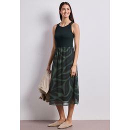 Street One Damen Midikleid, gr&uuml;n, Gr. 46, mehrfarbig, Stoff, Oberteil: 97% Viskose, 3% Elasthan. Unterteil: 100% Polyester. Unterrock: 100% Viskose,