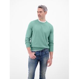 Lerros Herren Strickpullover "Herren Strickpullover aus Baumwolle mit Crewneck Ausschnitt", gr&uuml;n, Gr. M, 100% Baumwolle, Pullover, Weicher