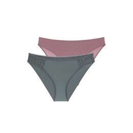 Dorina Damen Slip "Sonia", Gr. L, rosa, Obermaterial: 89% Polyester, 11% Elasthan, Unterhosen