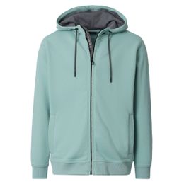 Casamoda Herren Kapuzensweatjacke "Casamoda Sweatjacke mit Kapuze uni", gr&uuml;n, Gr. 5XL, 60% Baumwolle, 40% Polyester, Sweatjacken