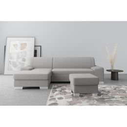 DOMO collection Ecksofa &raquo;Anzio L-Form, whlw. Bettfunktion, Federkern, hochwertig, Breite 271 cm&laquo; Mit Bettfunktion, Recamiere links, Chenille-Struktur,