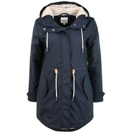 oxmo Damen Regenjacke "Regenjacke OXJolinas", blau, Gr. M, Obermaterial: 100% Polyurethan PU., M&auml;ntel