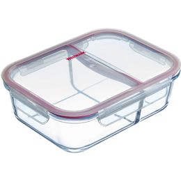 Westmark Frischhaltedose "Glas-Frischhaltedose 980 ml, mit 2 separaten F&auml;chern", B/H/L: 15cm x 7cm x 20cm, transparent,
