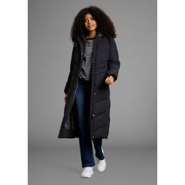 Kangaroos Damen Steppmantel, schwarz, Gr. 38, unifarben mit Farbeinsatz, Web, Obermaterial: 100% Polyester. Futter: 100% Polyester. Wattierung: 100%
