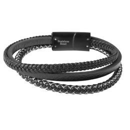 Adelia&acute;s ADELIA ́S Herren Edelstahlarmband "Herren Armband aus Edelstahl", 21, Edelstahl, schwarz, Edelstahl, Armb&auml;nder