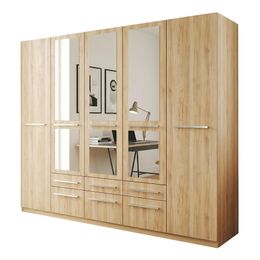 Kleiderschrank Priess, B:230cm H:193cm T:54cm, braun, Holzwerkstoff, Schlafzimmer, Schr&auml;nke, "Schrank Garderobe W&auml;scheschrank Barcelona in 5