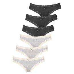 like it! LIKE IT Damen Minislip "6er Pack Minislip Kim", Gr. L, bunt, Obermaterial: 95% Modal CMD. 5% Elasthan EL., Unterhosen