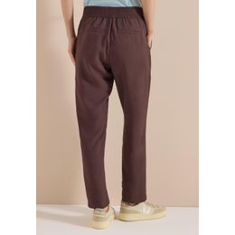 Cecil Damen Stoffhose, braun, Gr. S, unifarben, Stoff, 85% Viskose, 15% Polyamid, Hosen, im Loose Fit