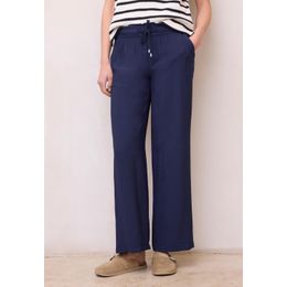 Street One Damen Stoffhose, blau, Gr. 36, unifarben, Stoff, 80% Viskose, 20% Nylon, Hosen, im Loose Fit