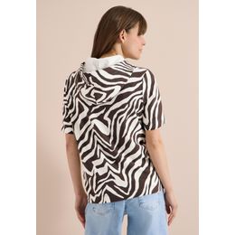 Cecil Damen Kapuzenshirtbraun cacao, Gr. L, Stoff, 75% Viskose, 20% Polyester, 5% Elasthan, Shirts, mit Kapuze mit Tunnelzugband