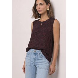 Street One Damen Blusentop, rot, Gr. 38, Stoff, 100% Viskose, Blusen, mit Cut-Out Detail