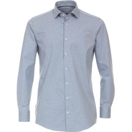 Venti Herren Businesshemd "Venti Businesshemd Langarm uni", blau, Gr. 41, unifarben, 89% Baumwolle, 11% Elasthan, Hemden