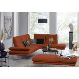 W.Schillig Ecksofa &raquo;broadway, Designsofa, mit tollem Sitzkomfort, L-Form&laquo; Sitztiefenverstellung, Kopfteil- & Seitenteilverstellung, Breite 284cm braun