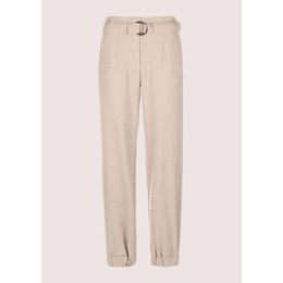 Madeleine Mode MADELEINE Damen Cargohose "Cargo-Pants L&auml;ssige Damenhose mit G&uuml;rtel und Gummisaum", wei&szlig;, Modern, Gr. 19, Obermaterial: 63% Polyester PES. 32%