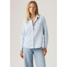 Levi's LEVI'S Damen Hemdbluse, blau, Gr. M, Web, Obermaterial: 100% Baumwolle, Blusen, mit Brusttasche