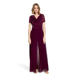 Vera Mont Damen Overall "Damen mit Wasserfallausschnitt", lila, Gr. 40, Stoff, Obermaterial: 95% Polyester, 5% Elasthan. Besatz: 100% Polyester.