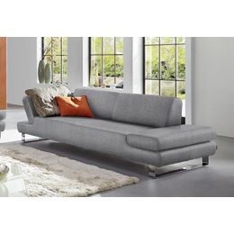 3-Sitzer W.Schillig, B:232cm H:76cm T:91cm, grau, Flachgewebe S22 (100% Polyester);Stoff S37 (100% Polyester): Luxus-Microfaser in