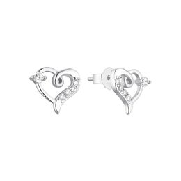 Amor Damen Paar Ohrstecker &raquo;, 2023013&laquo; mit Zirkonia (synth.) bunt Silber 925 (Sterlingsilber)