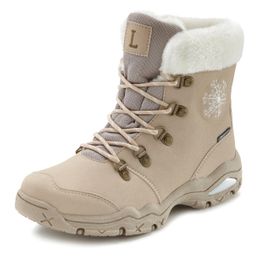 Lascana Winterstiefelette, Braun, Gr. 40, Damen, Stiefeletten, Material: Synthetik
