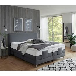 Boxbett, B:215cm L:210cm, grau, Westfalia Schlafkomfort, Komplettbetten, "Lissabon wahlweise in den Breiten 160x200cm, 180x200cm & 200x200cm"