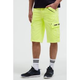 CAMP DAVID Herren Shorts, gelb, Gr. XL, unifarben, Twill, Material: 98% Baumwolle, 2% Elasthan, Hosen, mit Vintage-Waschung