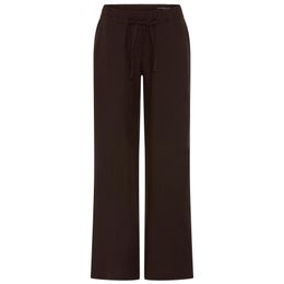 MAC Damen Leinenhose "CHIARA BELT", braun, Gr. 46, Obermaterial: 100% Leinen, Hosen, Sommerhose Wide Fit, mit geradem, weitem Bein