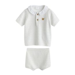next Set Jungen Gr&ouml;&szlig;e 50 braun / wei&szlig;