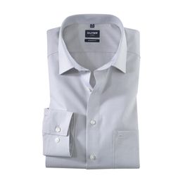 OLYMP Herren Businesshemd "Luxor modern fit", grau, Gr. 48, Web, Obermaterial: 100% Baumwolle, Hemden