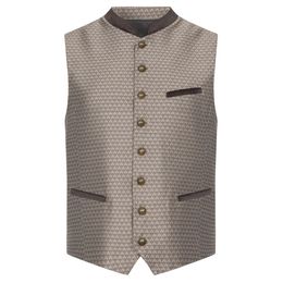 N&uuml;bler N&Uuml;BLER Herren Trachtenweste "Trachtengilet Konrad", braun, Gr. 48, Obermaterial: 70% Polyester PES. 30% Viskose CV., Westen