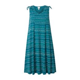 Ulla Popken Kleid Damen Gr&ouml;&szlig;e 46/48 hellblau / petrol / grasgr&uuml;n / wei&szlig; Sommerkleid