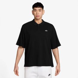 Nike Sportswear Herren Langarmshirt "M NK CLUB SS POLO COLLECTION", schwarz, Gr. S, Obermaterial: 100% Baumwolle, Shirts, aus Baumwolle, klassischer