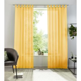 Gardine OTTO HOME, B:145cm H:145cm, gelb, Voile, Polyester, Wohnzimmer, Gardinen, "XANA", Bestseller, einfarbig, 1 Schal, pflegeleicht, preiswert